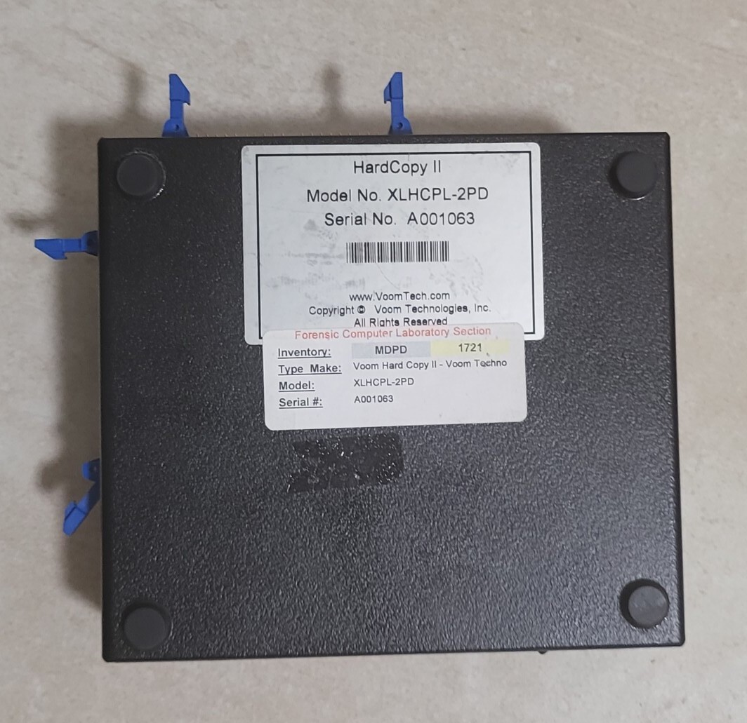HardCopy II Forensics Hard Drive Duplicator ATA/IDE XLHCP-2PD VOOM ...