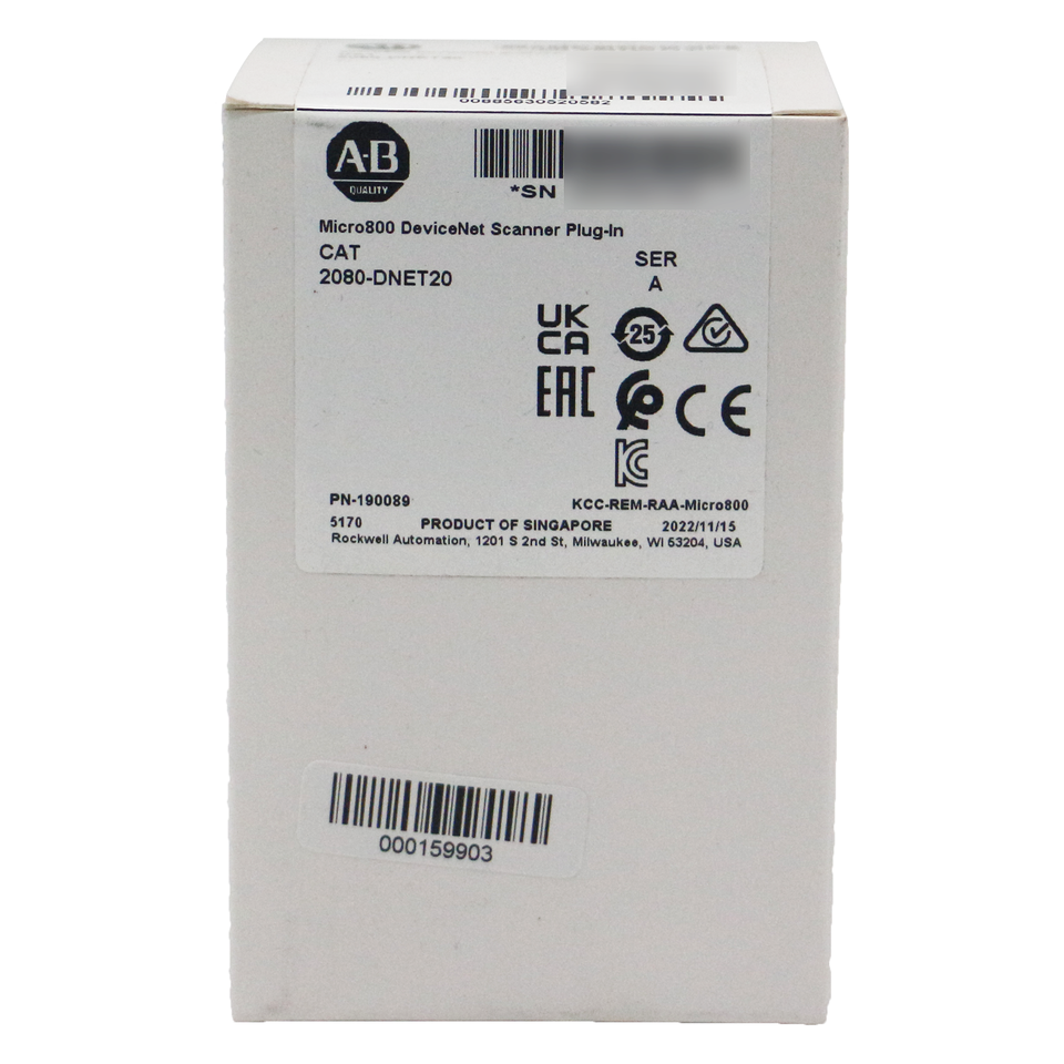 NEW Allen-Bradley 2080-DNET20 Micro800 DeviceNet Scanner Plug-In ...
