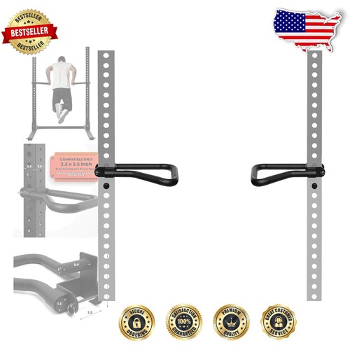 Heavy-Duty Dip Bar Attachment with Multi-Grip Handles for Home Gym ...