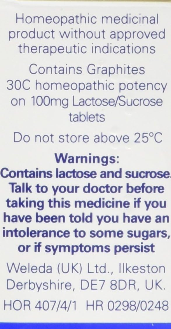 Weleda Graphites 125 Tablets Homeopathic Medicine 30c for sale online ...