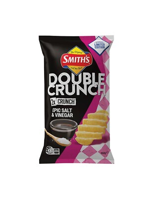 Smith Double Crunch Salt & Vinegar 150g x 1 | eBay Australia