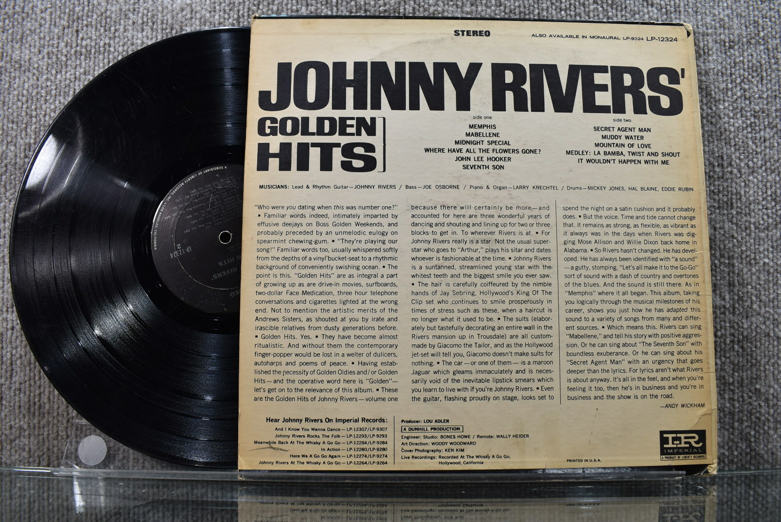 Johnny Rivers "Johnny Rivers' Golden Hits" Imperial LP 1966 | eBay