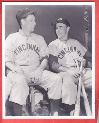 1955 CINCINNATI REDS 8 X 10 TYPE 1 GLOSSY RAY JABLONSKI + GERRY STALEY ...