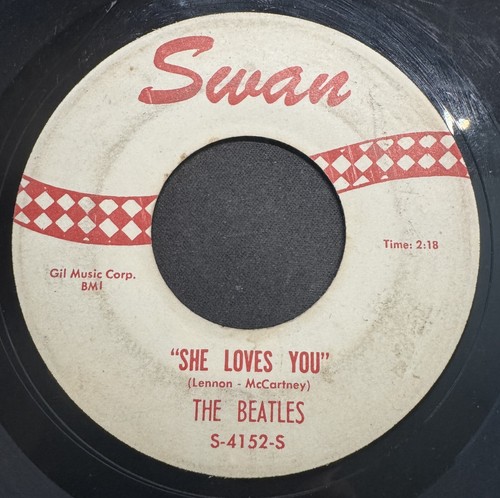 RARE Red/White Swan Label 1963 - The Beatles 45 rpm Record GOOD+ ...