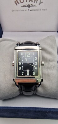 Rotary Revelation Reverso Reversible Gents St/Steel Tank Watch in ...