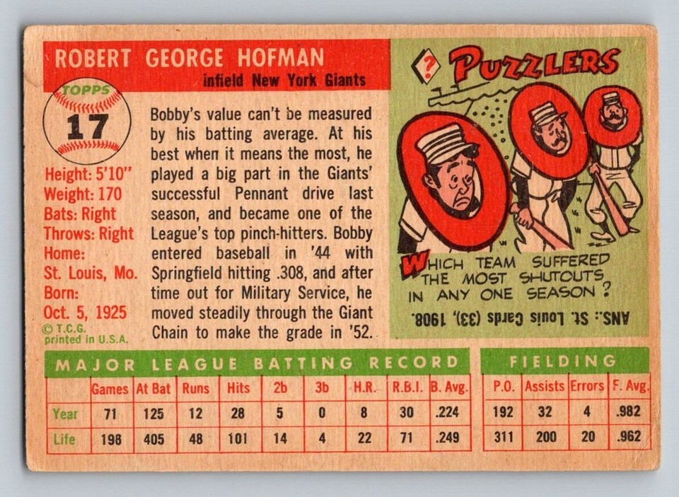 1955 Topps Baseball Low Grade Pick A Card | eBay