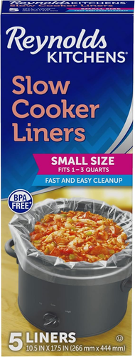 Reynolds Kitchens Slow Cooker Liners, Small (1-3 quart), 5 Count Clear ...