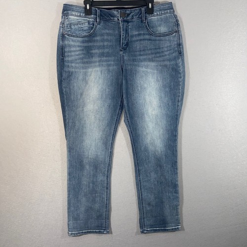 Democracy Womens Jeans 18W Blue Absolution Straight Leg Stretch Denim ...