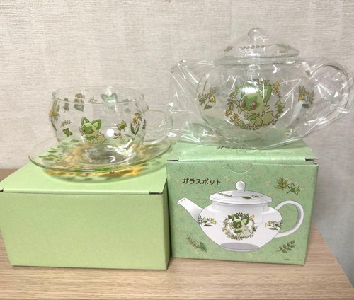 Pokemon Sprigatito Glass Pot with Glass Cup & Saucer | eBay UK