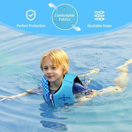 Kids Swim Vest, Toddler Float Jacket for Boys & L/(7-9 yrs/45-60 lbs ...