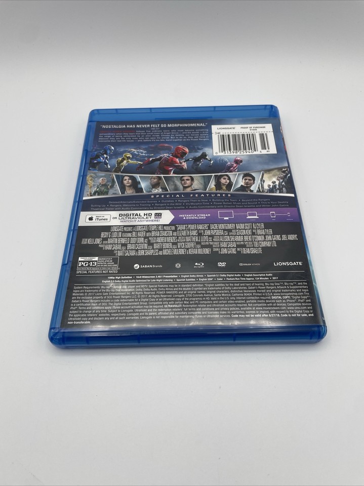 Saban's Power Rangers [Blu-ray + DVD + Digital] DVDs 31398259404| eBay