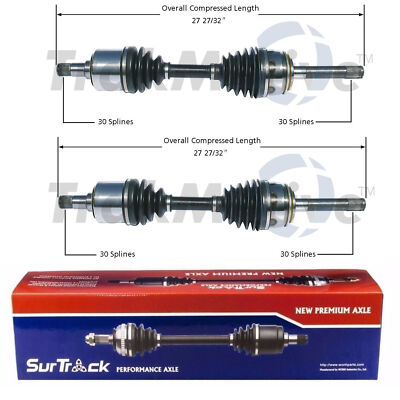 SurTrack Pair Set 2 Front CV Axle Shafts For Lexus LX470 Toyota Land ...