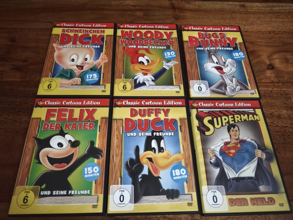 Dvd Classic Cartoon Edition 6 Stück Felix Der Kater , Superman Usw Top ...