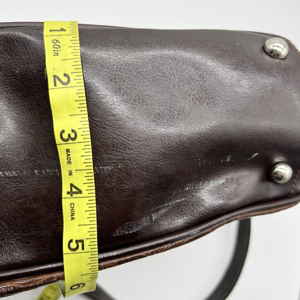 Western Vintage MC Marc Chantal Dark Brown Black Leather Purse Buckle ...