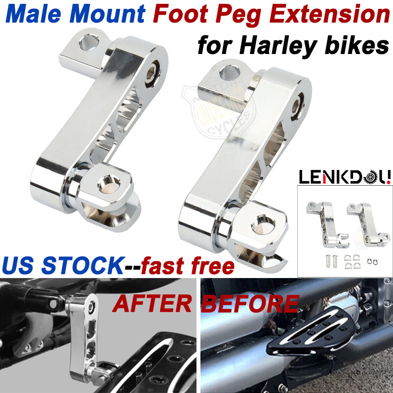 For Harley Male Mount Foot Peg Extensions Electra Glide Road King FLHX ...