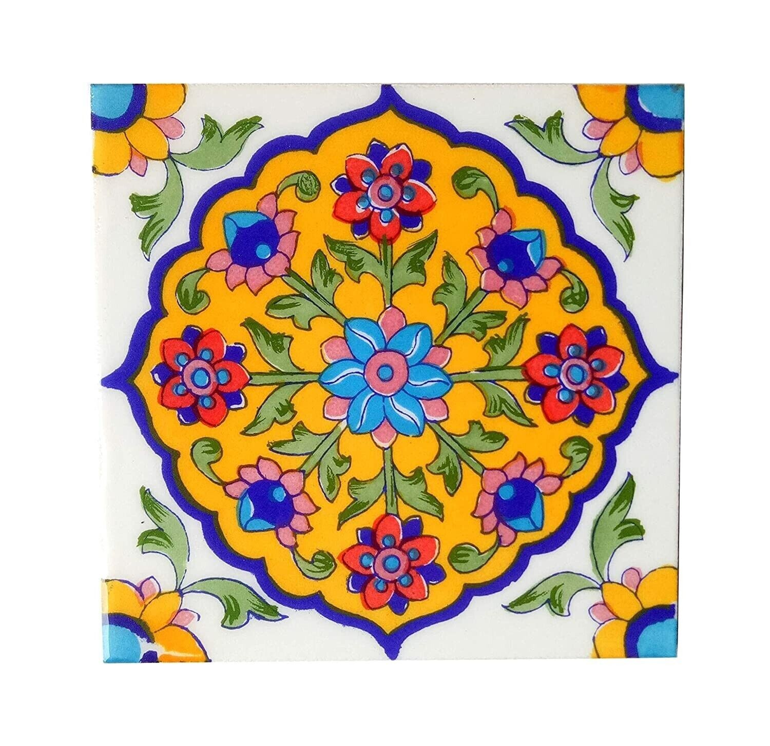 Set Of 6 Home Decor Moroccan Interior Exterior Ceramic Wall Tiles 6 x 6 ...
