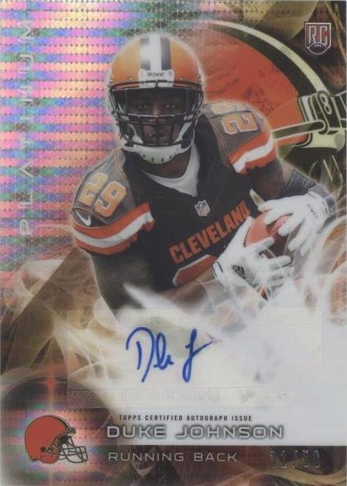 2015 Topps Platinum - Autographed Rookies Duke Johnson #AR-DJ Pulsar ...