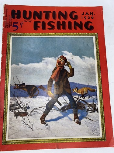 Vintage Hunting & Fishing Magazine January 1936 Fox Hunting Cover ...