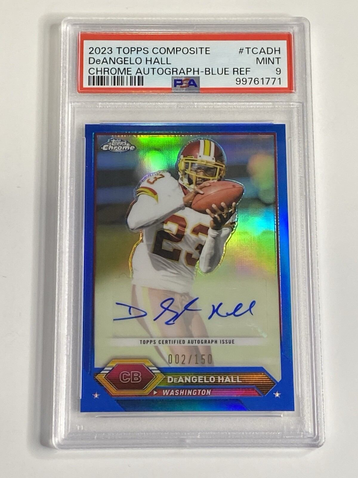 2023 Topps Composite - Topps Chrome Autographs DeAngelo Hall #TCA-DH ...