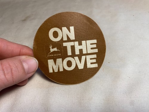 Vintage John Deere On The Move Brown Decal Sticker | eBay
