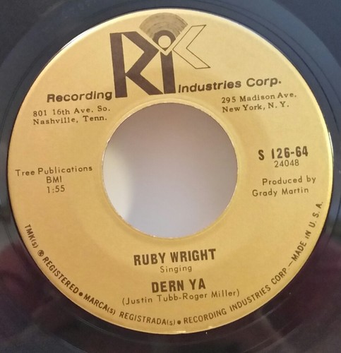 Ruby Wright DERN YA (GREAT ROCK & ROLL) #126-64 PLAYS VG++ NO NOISE! | eBay