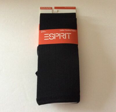 NWT 2 PAIRS SEXY ESPRIT Ladies Footless Tights Black One Size BE | eBay