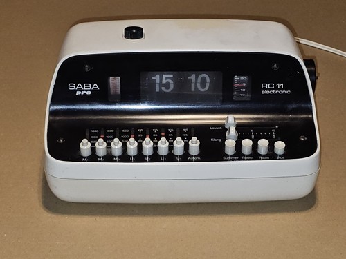 SABA Pro RC11 Electronic FLIP CLOCK radio White Japan Made for ...