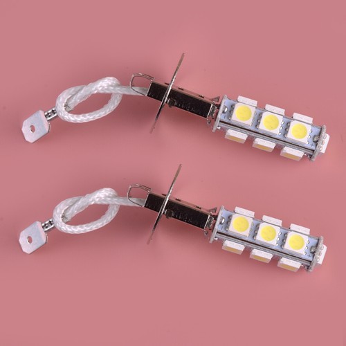 1pair H3 LED 12V Motorcycle Car Headlight Fog Lamp Flashlight Torch ...