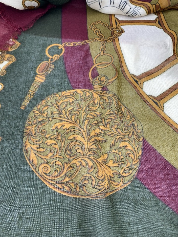 Vintage Woman’s Accessories BETMAN Scarf Made In Italy #804 Clock Motif ...