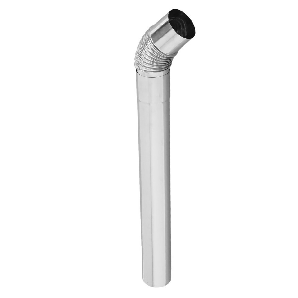 2pcs 45 Degree Elbow And 60mm Straight Stainless Steel Chimney Stove ...