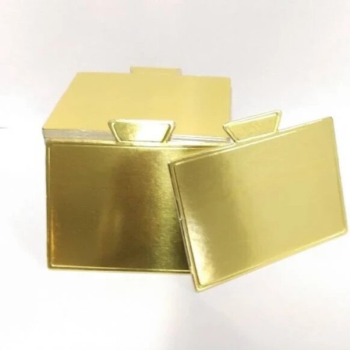 Cake Board Mini Cardboard Gold Tab 100Pk 10x7Cm Display Cupcake Slices ...
