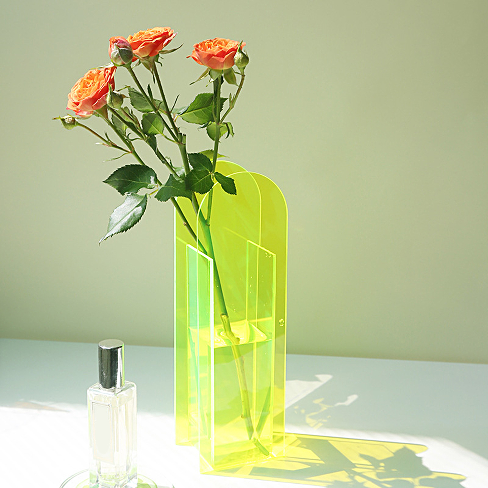 Flower Vase Bright Color Gift Stylish Appearance Clear Flower Vase ...