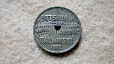 1922 - PITTSBURGH RAILWAYS Co. - TOKEN - PA. - Good For One Fare | eBay