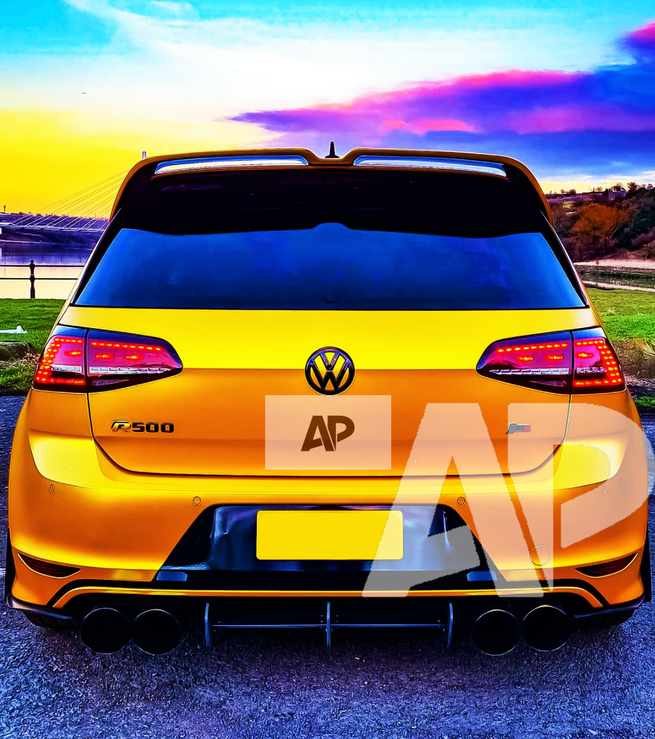 VW Golf R MK7 Rear Diffuser and Rear Side Splitters 2013-2016 Spoiler ...