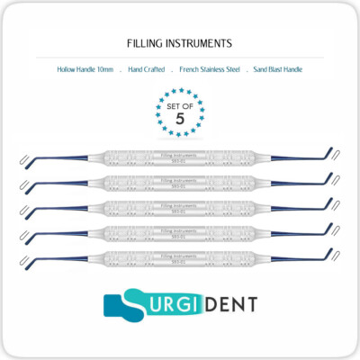 *SET OF 5* FILLING COMPOSITE PLASTIC INSTRUMENTS DENTAL HAND TOOLS ...