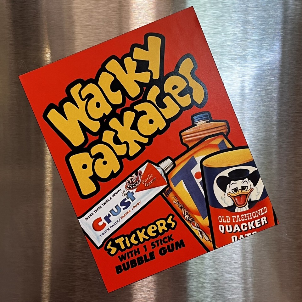 WACKY PACKAGES SERIES 1 1973 Trading Cards Red Wrapper Art Magnet - 4 ...