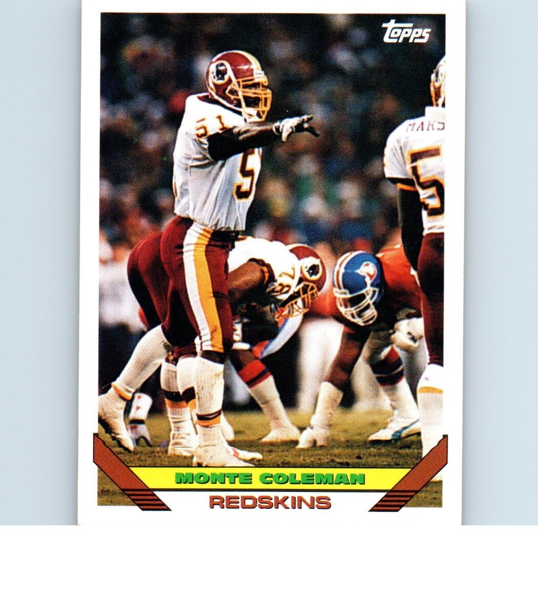 Monte Coleman 646 Redskins 1993 Topps NFL Football Trading Card | eBay