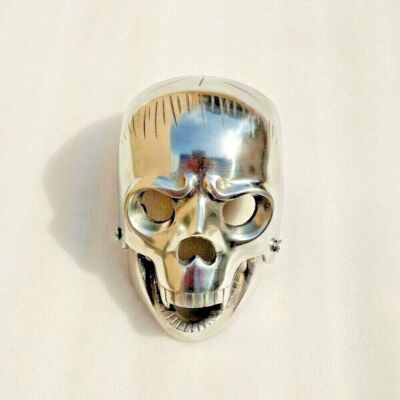 Customize Alloy Skull Headlight HeadLamp For Chopper Bobber Harley | eBay