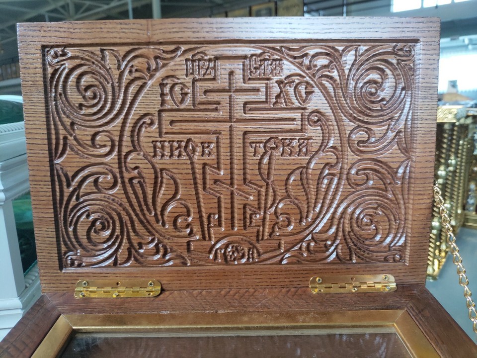 Reliquary Box Orthodox Christian Carved Wooden Handcarved 11.81" | eBay