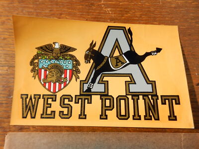WEST POINT sticker vnt vintage 1950 ! era military decal A horse usa ...