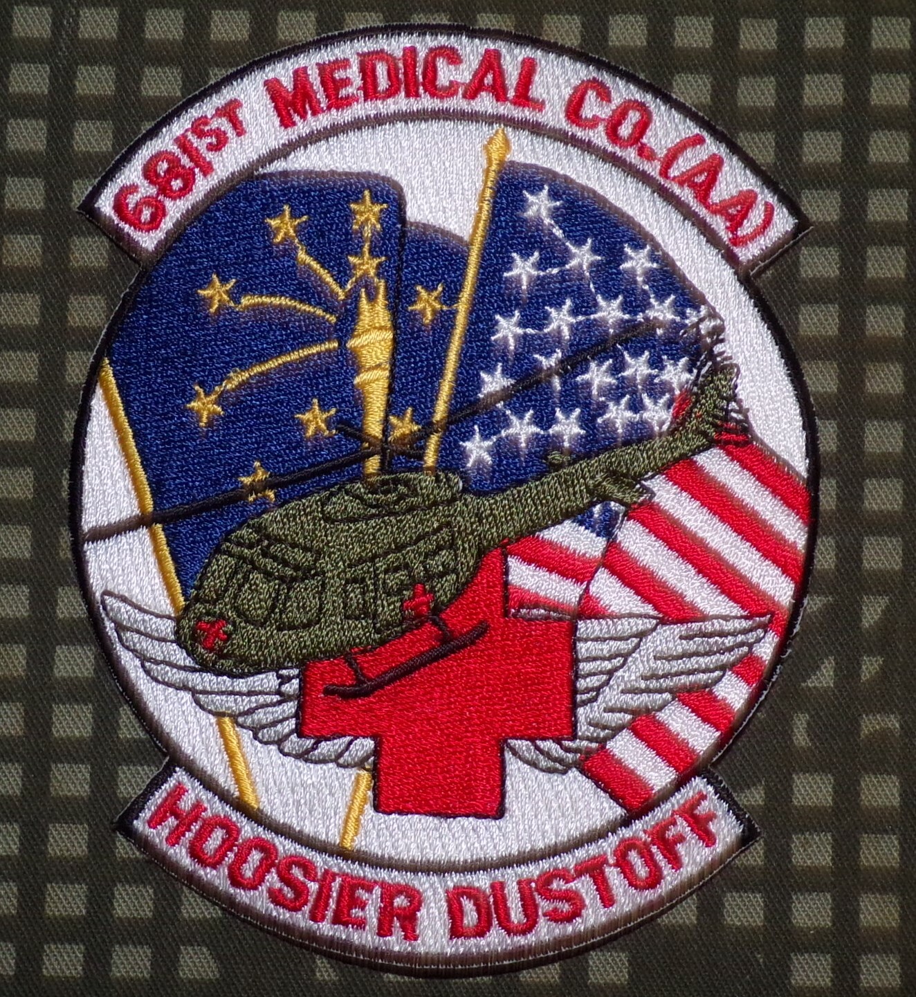 US Army 681st Medical Company (Air Ambulance) Hoosier Dustoff Patch | eBay