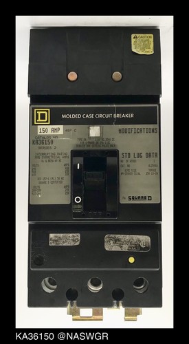 Square D KA36150 Molded Case Circuit Breaker ~ 150 Amp - Tested/1Yr ...