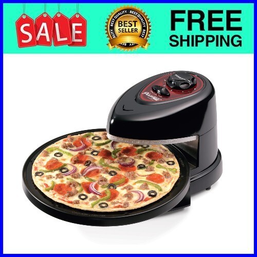 Presto Pizzazz Plus Rotating Oven Countertop Pizza Cooking Modes, Black ...