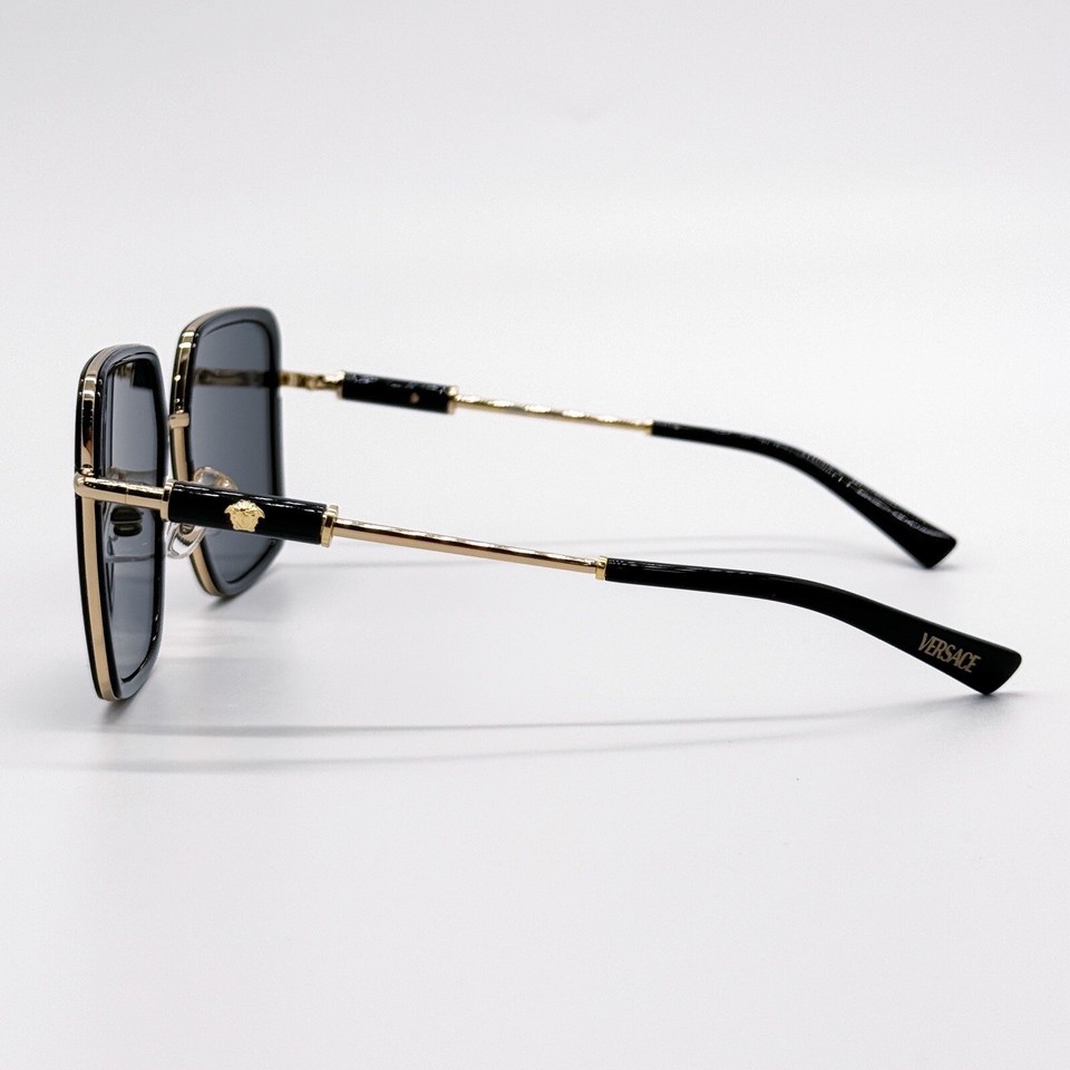 NEW VERSACE VE2261 100287 BLACK GOLD MOD 2261 1002/87 WOMEN SUNGLASSES ...