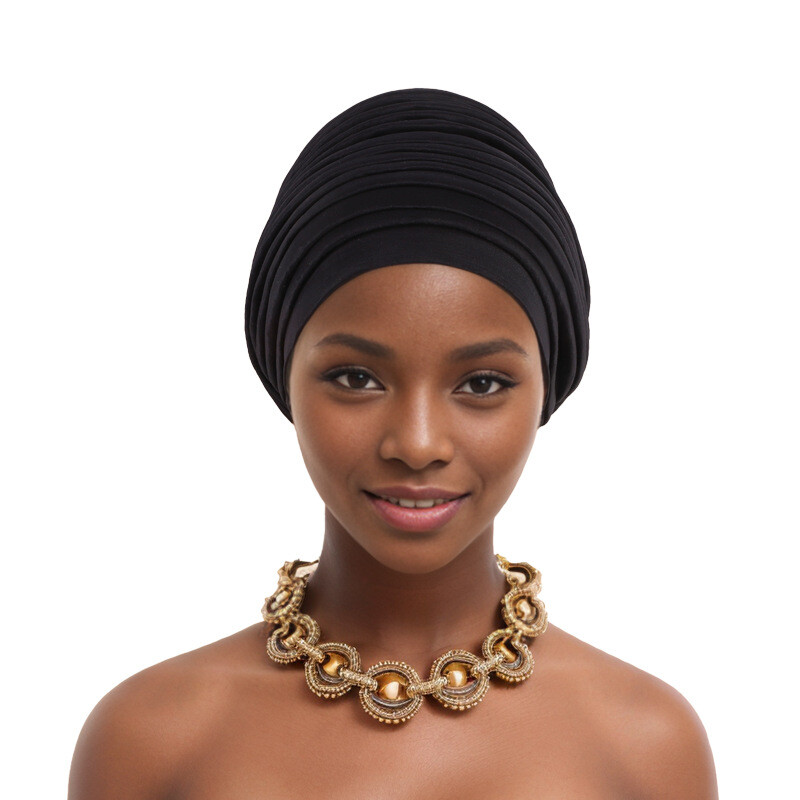 African Turban Cap Headtie Islamic Hat Nigerian Bonnet Pleated Caps ...