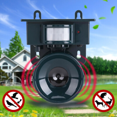 Solar Powered Ultrasonic Pest Bird Crow Animal Repeller Repellent ...