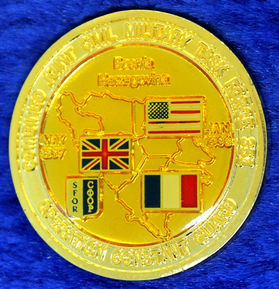 US Army 351st Civil Affairs Command Bosnia Herzegovina Challenge Coin ...