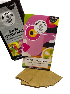 Budmaster Super Lemon Haze Terpene Infused Wraps - 60 wraps | eBay