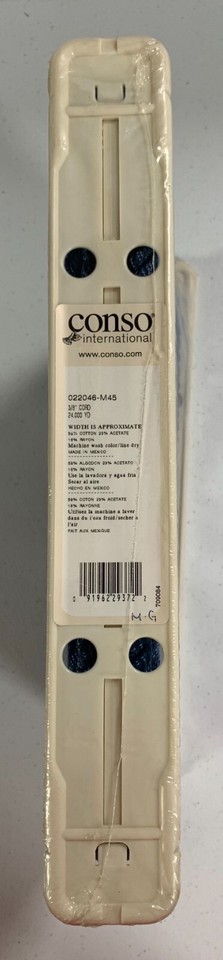 Conso International 3/8" Cord 24 Yards 022046-M45 Trim Cotton Acetate ...