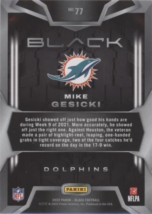 2022 Panini Black Mike Gesicki #77 for sale | eBay